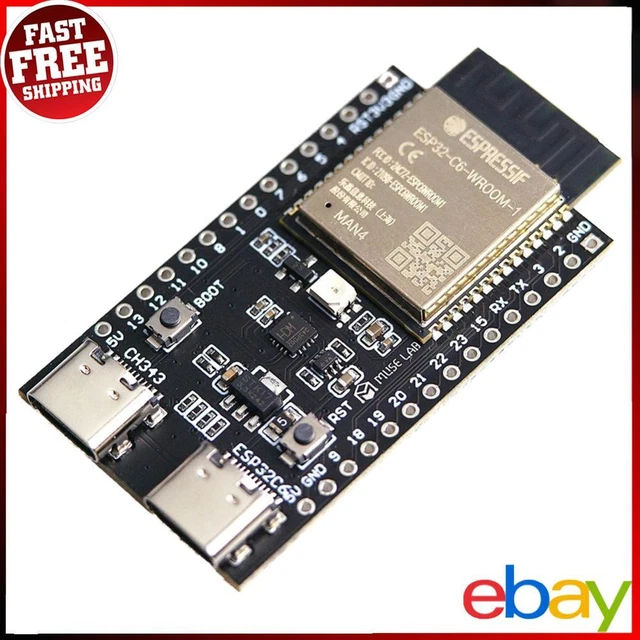 ESP32-C6 DEVELOPMENT MODULE Dual Type-C ESP32-C6-WROOM-1 Core Board ...