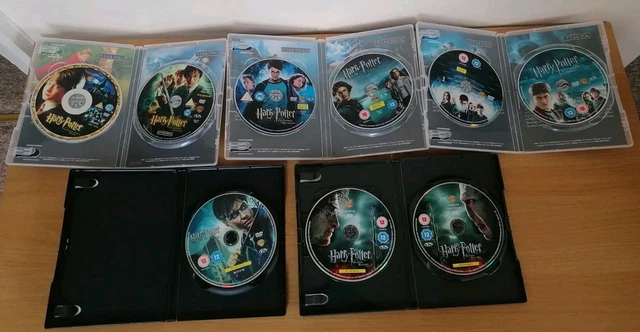 HARRY POTTER COMPLETE Collection All Years 1,2,3,4,5,6,7,7B (1-8 Movie ...