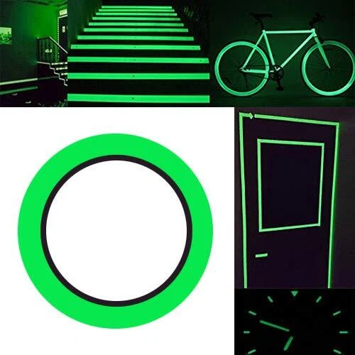 GEBILDET 10M X 1CM Glow in the Dark Tape, Vert Lumineux Ruban Adhésif Autocollan EUR 16,99 ...