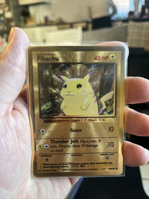 POKEMON CARD PIKACHU 58/102 Gold Metal Celebrations Ultra Premium ...