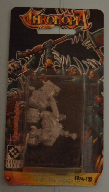 CHRONOPIA MINIATURES DWARF FIRETHROWER TEAM Fantasy Wargame 12418 2830 ...