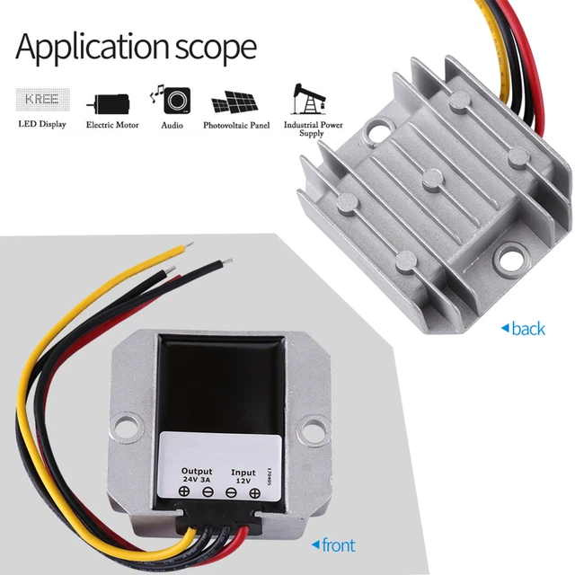 DC-DC 12V TO 24V 3A 72W Voltage Step Up Module Boost Power Supply ...