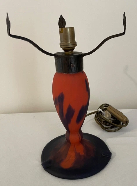 PIED DE LAMPE Signé Muller Freres Luneville Art Nouveau EUR 185,00 ...