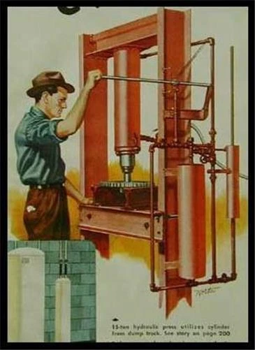 15 TON HYDRAULIC Press 1951 How-To Build PLANS Heavy Duty £8.53 ...