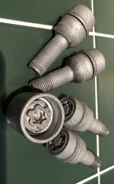 GENUINE VW T5 T6 TRANSPORTER LOCKING WHEEL NUTS BOLT KEY SET 19mm VAN ...