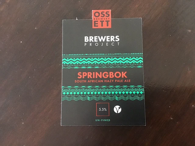 SPRINGBOK SOUTH AFRICAN Rugby Theme Beer Pump Clip Ossett Brewery £5.49 ...