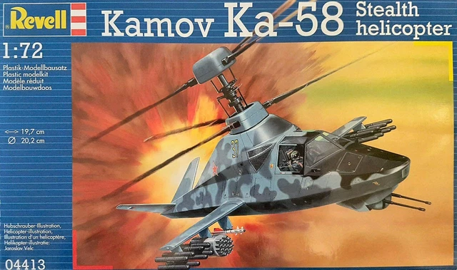 REVELL 04413 Kamov Ka58 Stealth Helicopter 1/72 scale plastic model kit ...