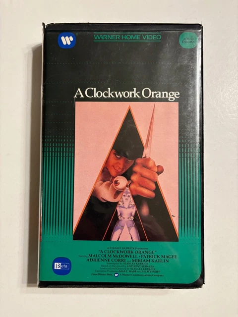 A CLOCKWORK ORANGE: BETAMAX (Beta) 1971 Stanley Kubrick Clamshell ...