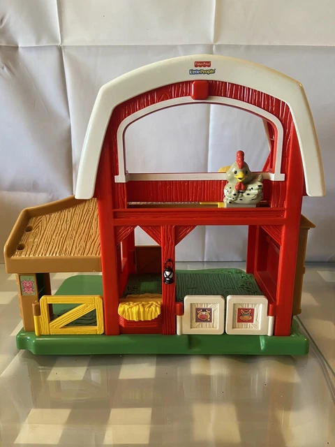 FISHER PRICE LITTLE People Barn Farm Animal Sounds Red White 2005 ...