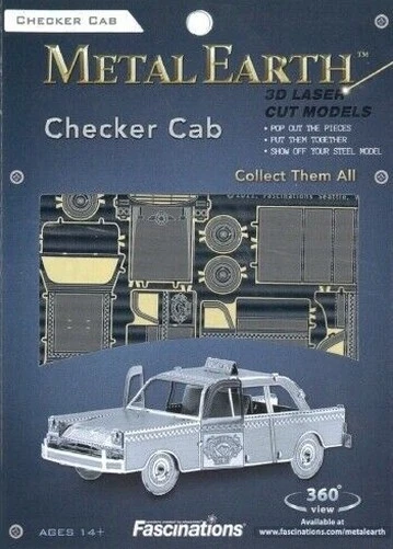CHECKER CAB TAXI Metal Earth 3D Model Kit MMS007 Fascinations EUR 9,36 ...