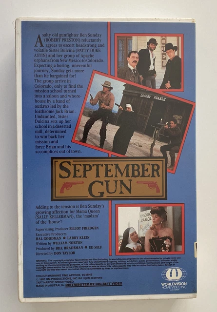 SEPTEMBER GUN [VHS] CIC Taft Video Big Box Ex-Rental Tape 1983 Western ...