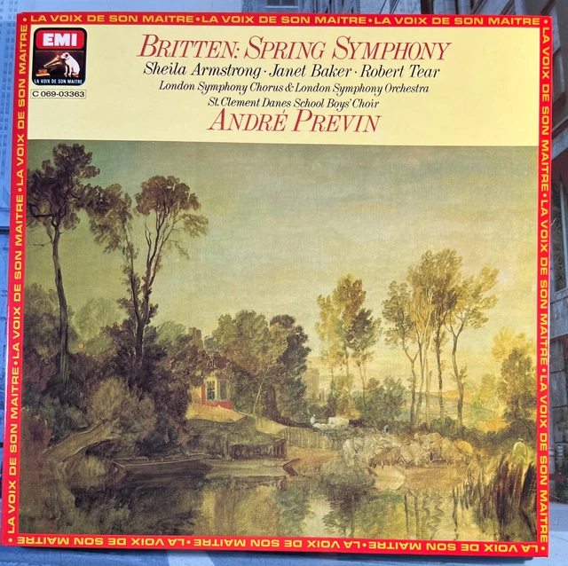 BRITTEN : SPRING Symphony - André Previn LP 33 rpm EMI VSM C069-03363 ...