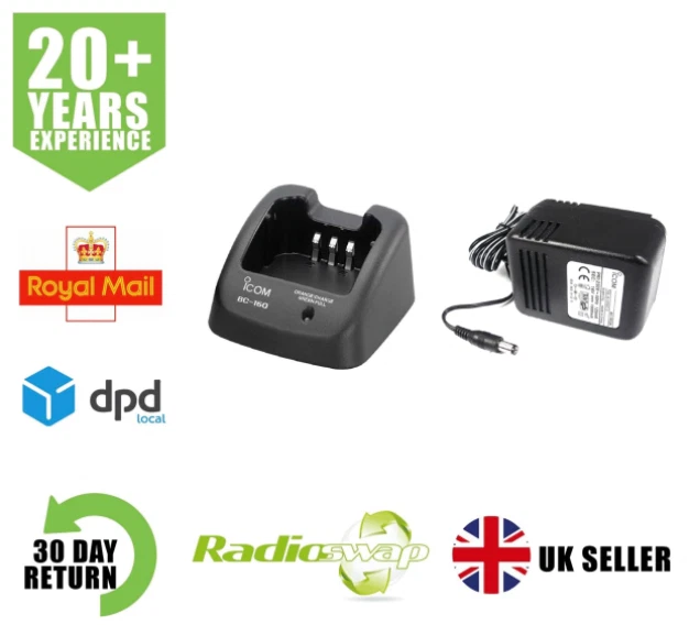 ICOM BC-160 SIMPLE Chargeur Avec BC145 Alimentation Pour BP231 & BP232 ...