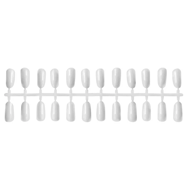 PRACTICAL ELEGANT FALSE Oval Nail Stick Color Tips Home Practice $18.58 ...