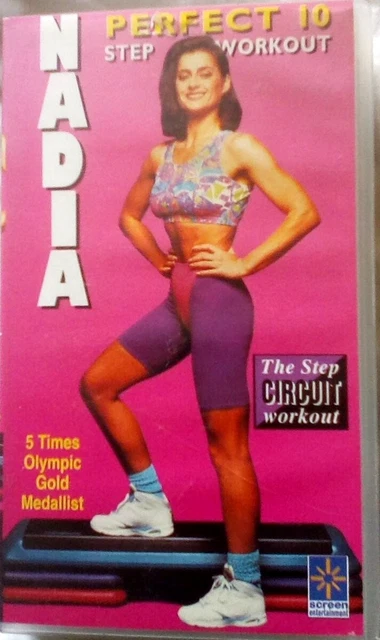 NADIA COMANECI PERFECT 10 Step Workout VHS exercise tape rare vgc £9.99 ...