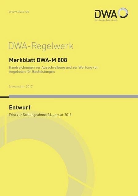 MERKBLATT DWA-M 808 Handreichungen zur Ausschreibung und zur Wertung ...