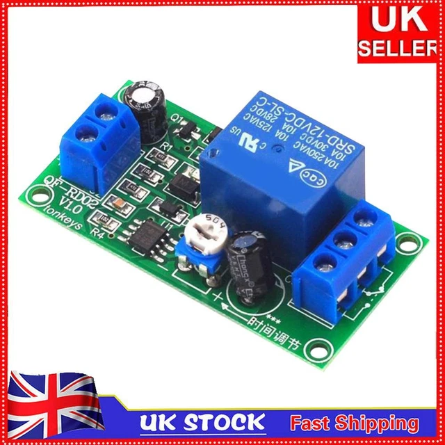 NE555 TIME DELAY Relay Module Timer Relay Switch Board 12V DC 0-60s ...