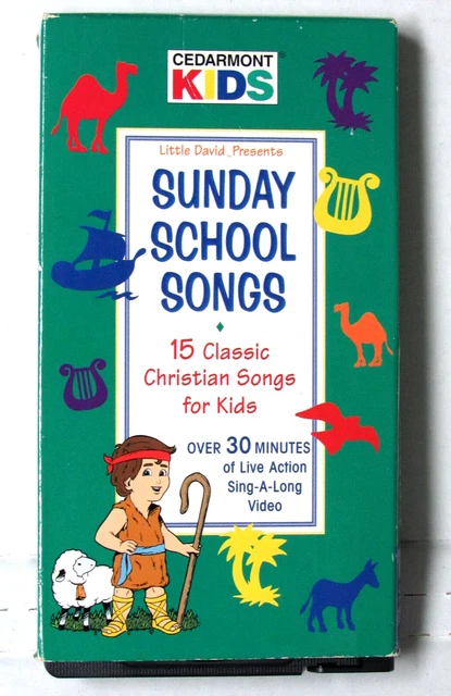 SUNDAY SCHOOL SONGS (Vhs) Cedarmont Kids Sing-Along Christian Music ...