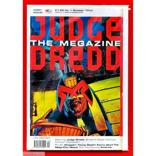 JUDGE DREDD MEGAZINE # 1 1st Issue 1 2000AD Comic 1 10 90 1990 UK (Lot ...