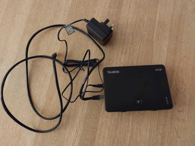 YEALINK W52P BASE Station IP DECT Base With Power Lead. No Handsets £9. ...