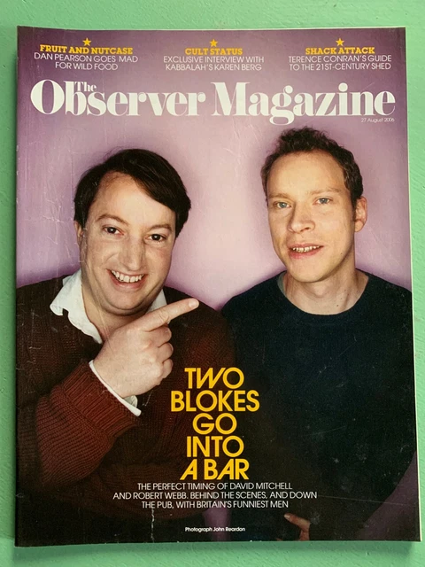 OBSERVER MAGAZINE 27-AUGUST-2006 David Mitchell Robert Webb Kabbalah John Bird £16.31 - PicClick UK
