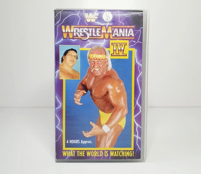 WWF WRESTLEMANIA 4 IV Wrestling VHS Double Cassette Tape 4 Hrs 1991 £9. ...