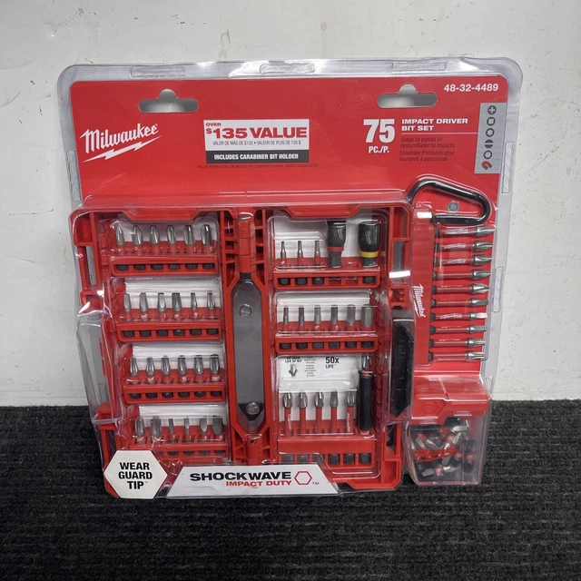 MILWAUKEE 48-32-4098 SHOCKWAVE Impact Duty Drill, Drive & Fasten Set ...
