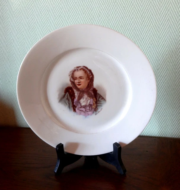 ANCIENNE ASSIETTE - Porcelaine De Saxe - Marie Leczinska - EUR 8,00 ...