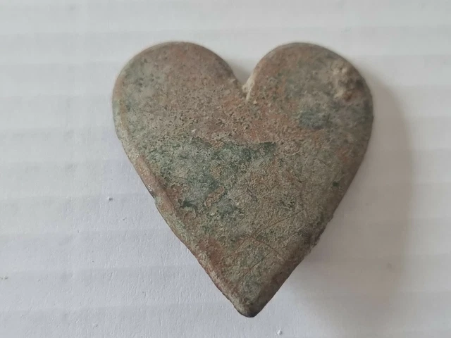 SUPERB POST MEDIEVAL copper alloy large heart mount A must read ...