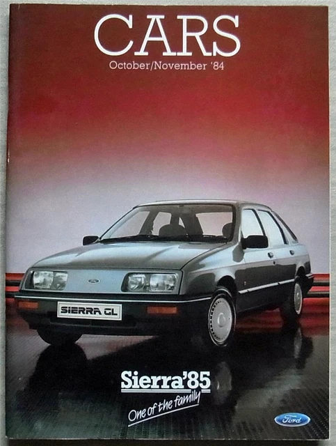 FORD CAR RANGE Sales Brochure Oct-Nov 1984 #FA221/102 ESCORT Orion ...