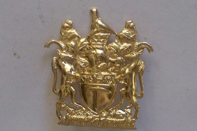 RHODESIAN REGIMENTAL SERGEANT Major Rank Anodised Silver Badge Rhodesia ...