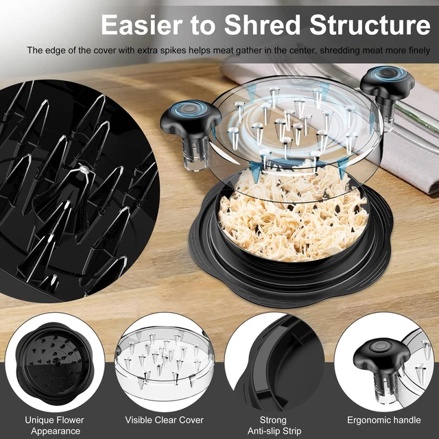 CHICKEN SHREDDER LARGE Breast Tool Twist with Clear/White £22.64 ...