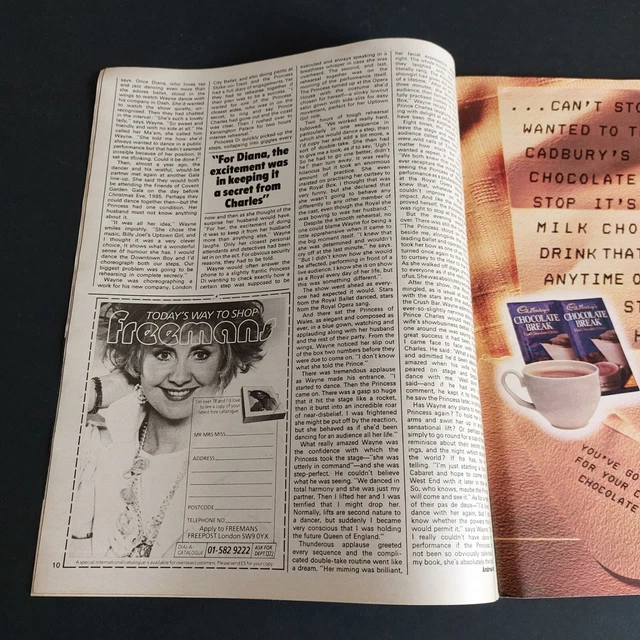 PRINCESS DIANA/WAYNE SLEEP - RARE News Of The World SUNDAY Magazine (9 ...