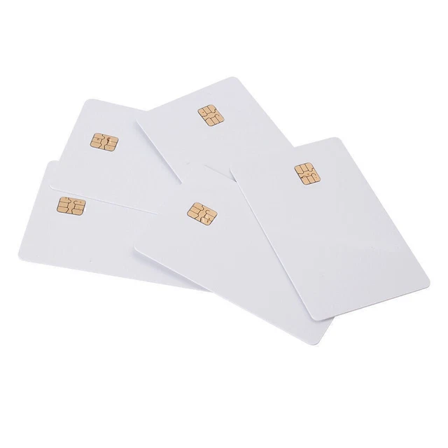 5PCS ISO PVC IC With SLE4442 Chip Blank Smart Card Contact IC Card ...