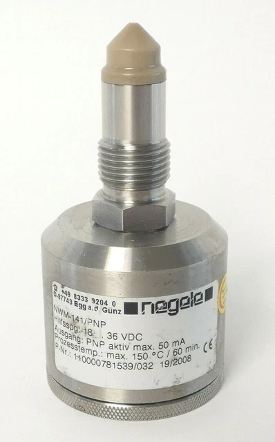 NEGELE NWM-141/PNP FÜLLSTANDSSENSOR | Hilfsspg: 18...36 VDC | Baujahr ...