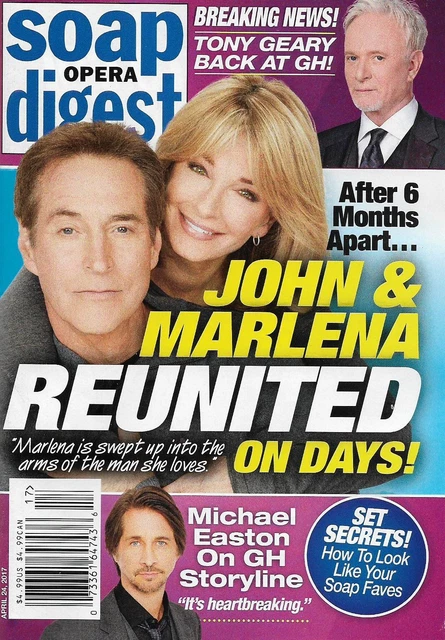 SOAP OPERA DIGEST Magazine April 24 2017 Drake Hogestyn Deidre Hall £11 ...