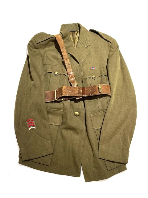 WW2 CANADIAN OFFICER’S Tunic with Sam Browne Belt $175.00 - PicClick CA