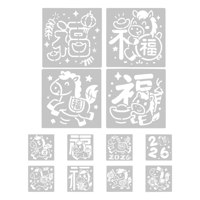 12 SHEETS HOLLOW Painting Doodle Template Animal Drawing Templates $25. ...