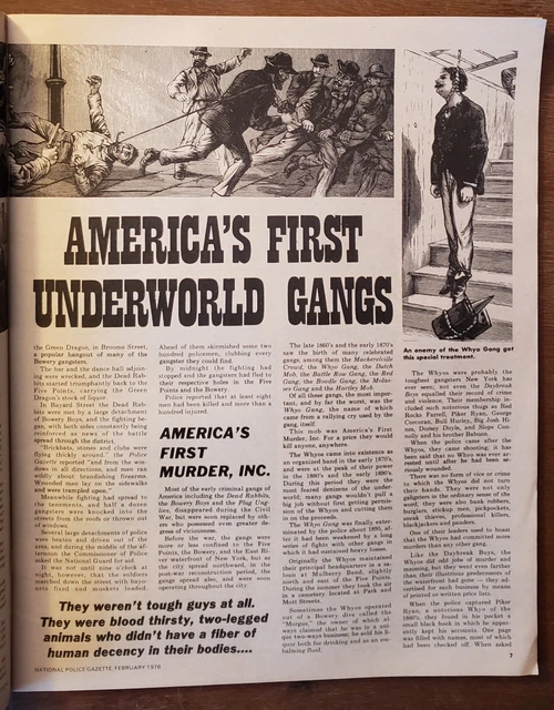 NATIONAL POLICE GAZETTE Feb 1976 Infamous America's Firsts 130th ...