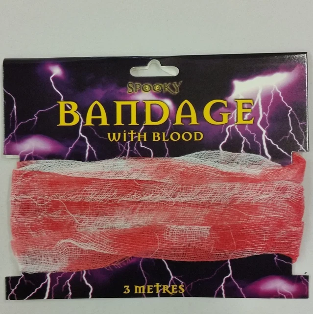 DÉGUISEMENT HALLOWEEN HORREUR Long Sang Taché Infirmière Zombie Bandage ...