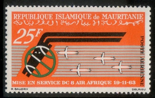 MAURITANIA 1963 MNH** Aircraft/Air Africa/DC-8/Aviation/Transport ... MAURITANIA 1963 MNH** Aircraft/Air Africa/DC-8/Aviation/Transport ...