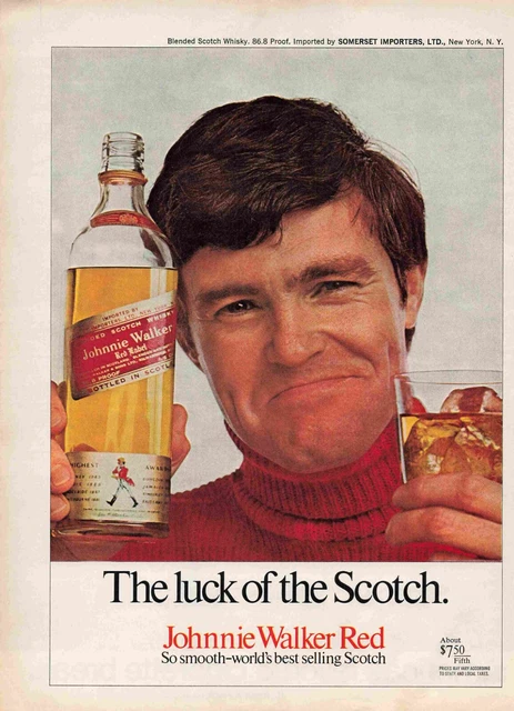 JOHNNIE WALKER RED Label Drink Scotch Whisky 1970's Print Advertisement ...
