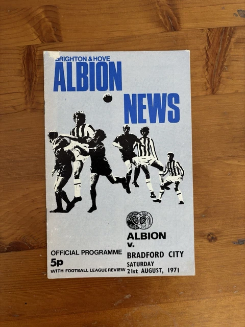 BRIGHTON & HOVE Albion Programmes 1971 & 1978 £2.50 - PicClick UK