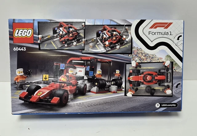 LEGO 60443 CITY F1 Pit Stop & Pit Crew with Ferrari Car- BNIB FREE P&P ...