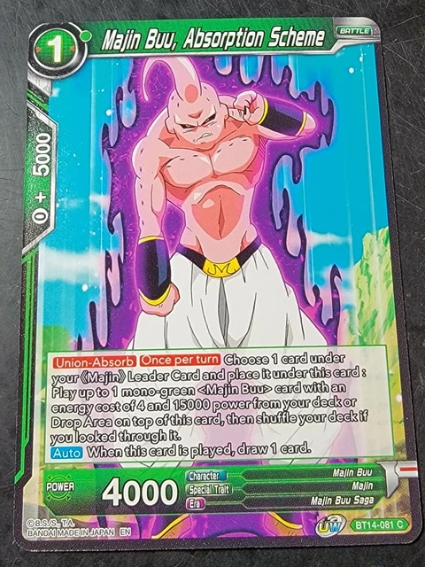 MAJIN BUU, SCHÉMA d'absorption BT14-081 C Dragon Ball Super TCG ...