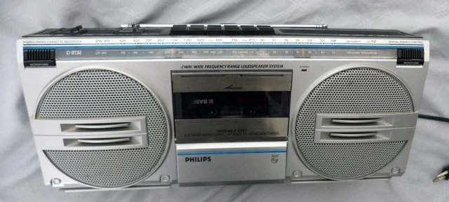 POSTE RADIO CASSETTE PHILIPS D8132 Vintage An 80's £39.62 - PicClick UK