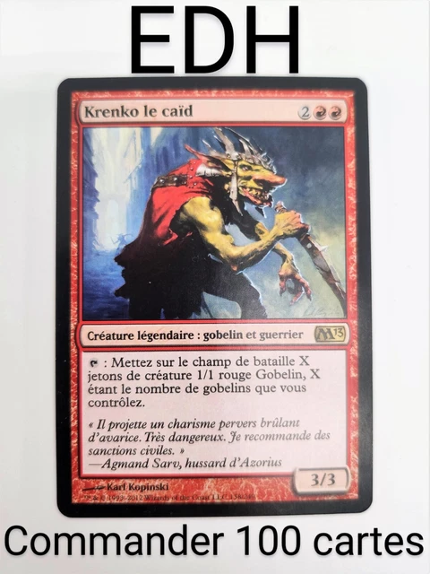 MTG COMMANDER DECK Gobelin Krenko le caid / Mob Boss 100 Cartes Magic ...