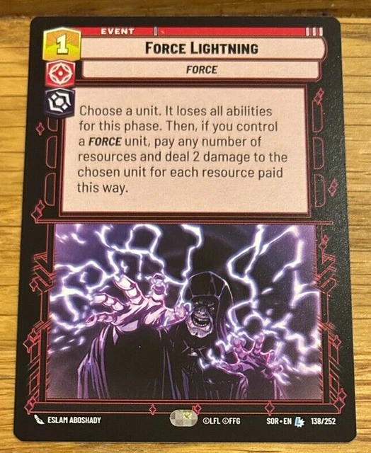 STAR WARS UNLIMITED Tcg Spark Of Rebellion: Legendary Card: Force ...