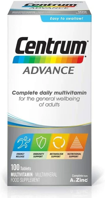 CENTRUM MEN & Women Advance Energy Vitamin Multivitamin & Mineral 100 ...