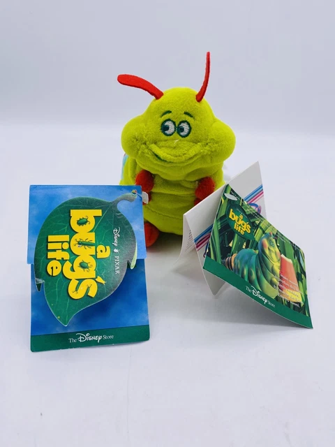 DISNEY PIXAR A Bug's Life Sound Heimlich Caterpillar Beanie Plush New ...